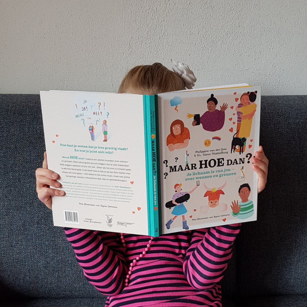 Het kinderpanel leest 'Maar hoe dan?! - Je lichaam is van jou' Een non ...
